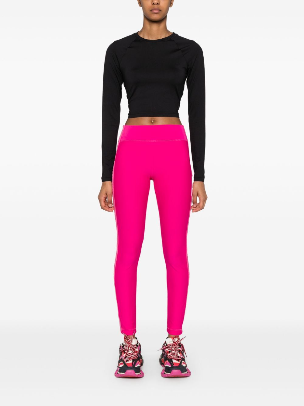 VERSACE Versace Jeans Couture Logo Trim Leggings