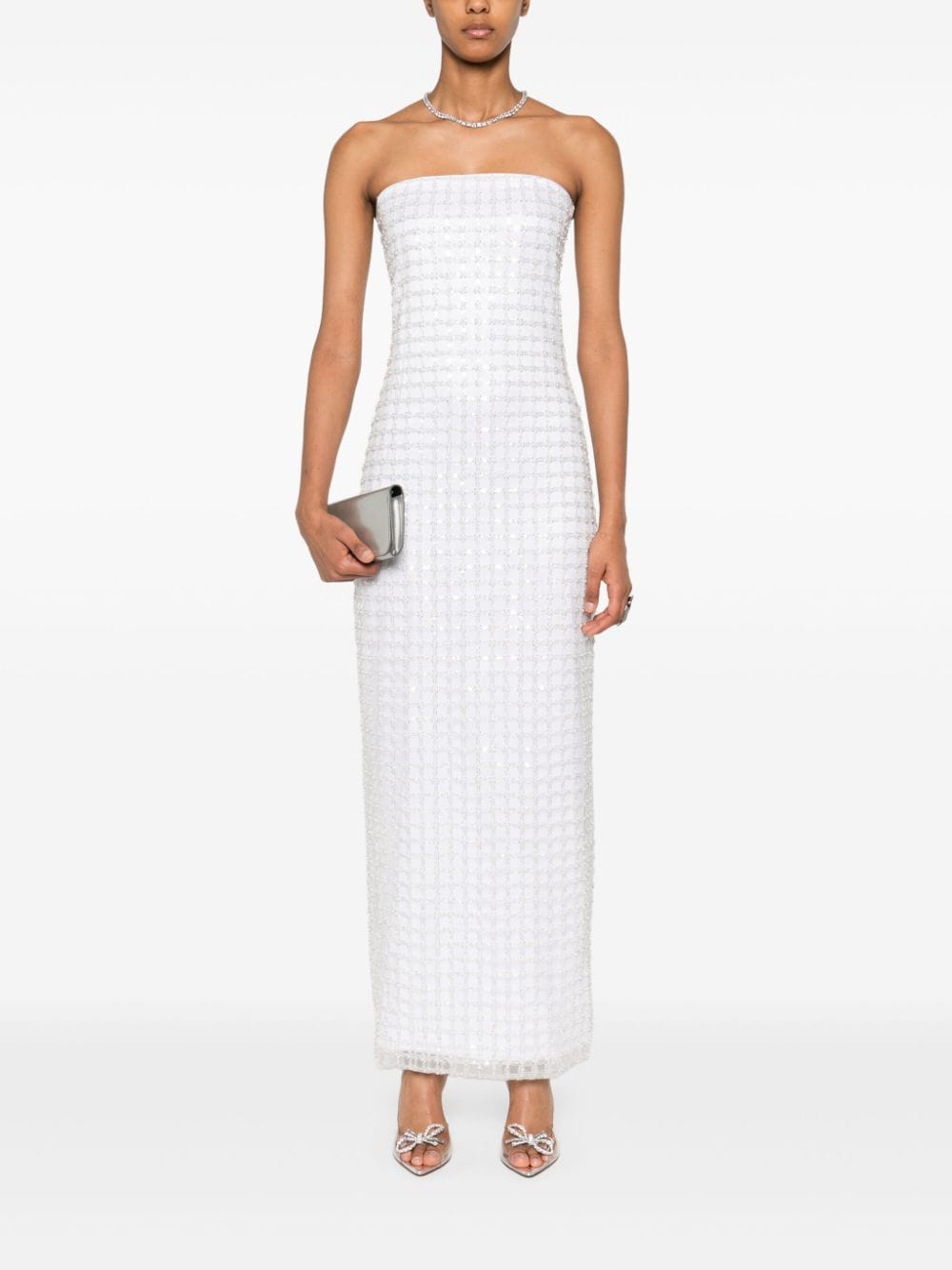 rotate beaded maxi tube dress By Birger Christensen - Red - 26% Off Color:DUSTY-ROSE feed-gender-women Vintage Barbie Doll 1958/1993? from cocktail parties to