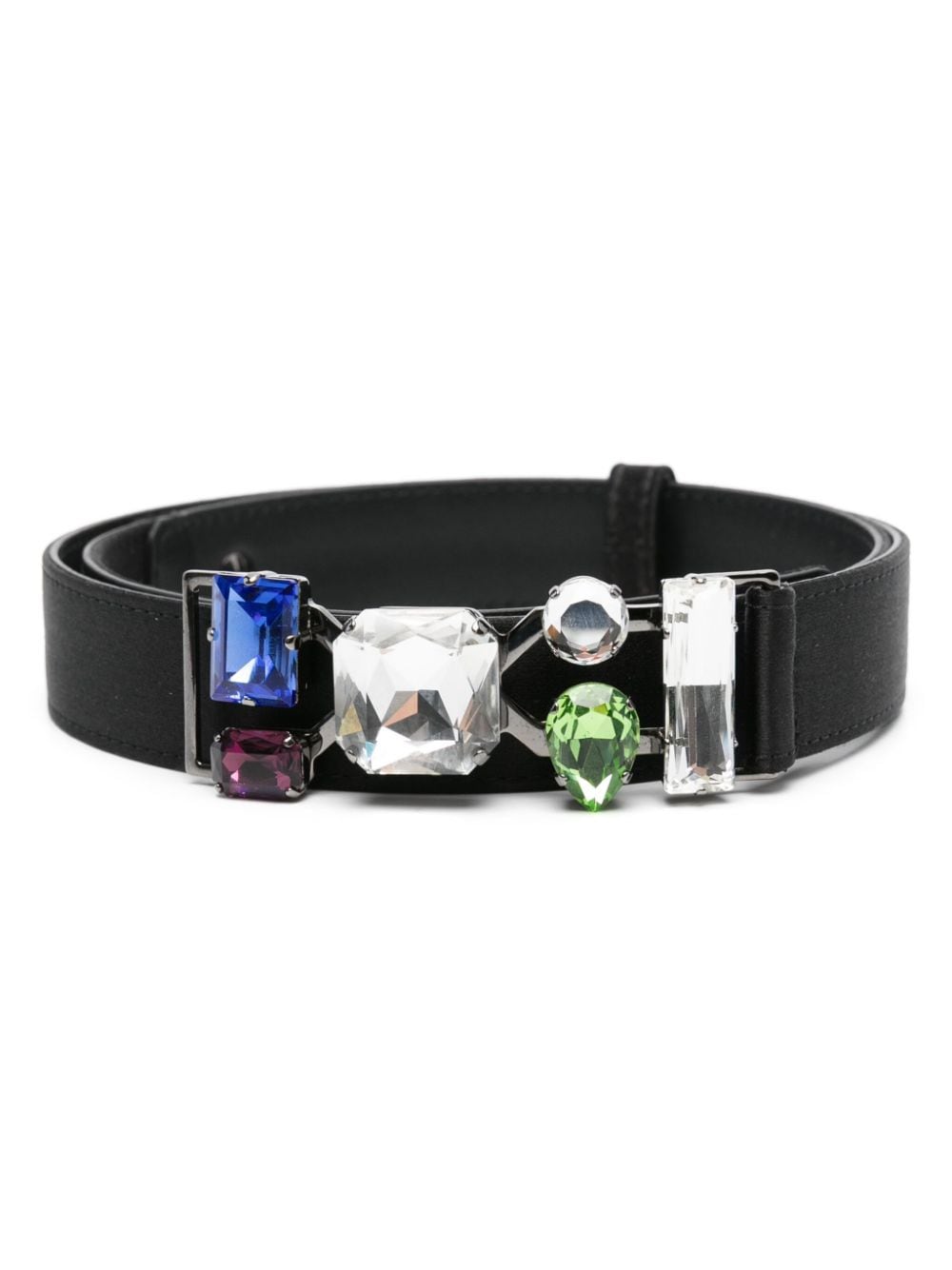 Giorgio Armani Rhinestone-Buckle Belt In Black - 46% Off 