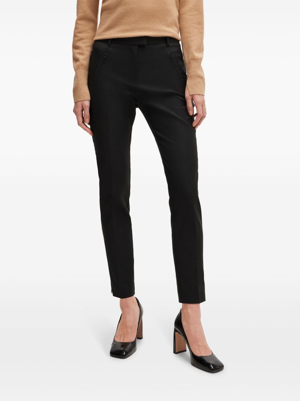 BOSS BOSS Zip-Detail Slim-Cut Trousers