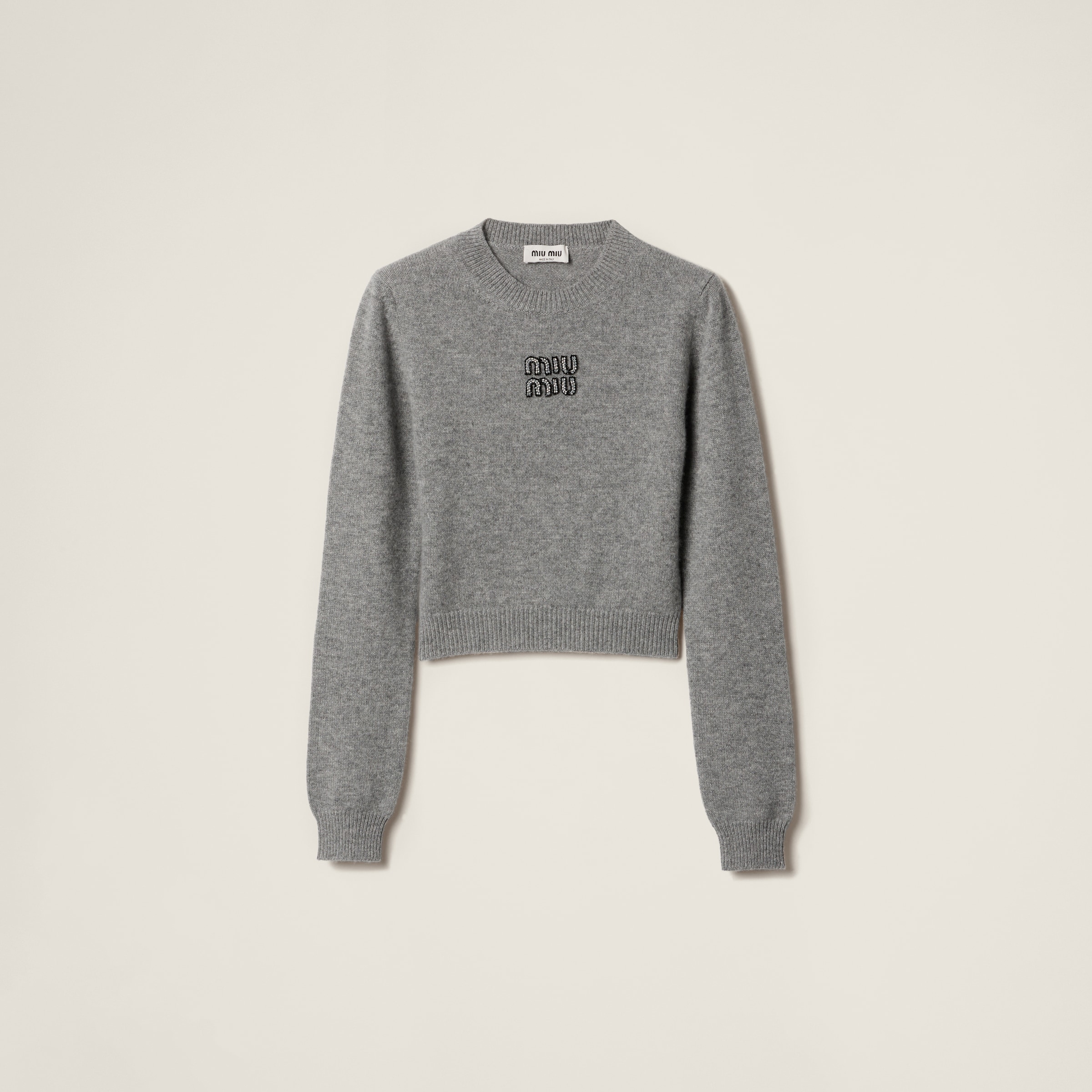 Miu Miu Cashmere Sweater - Grey | Editorialist