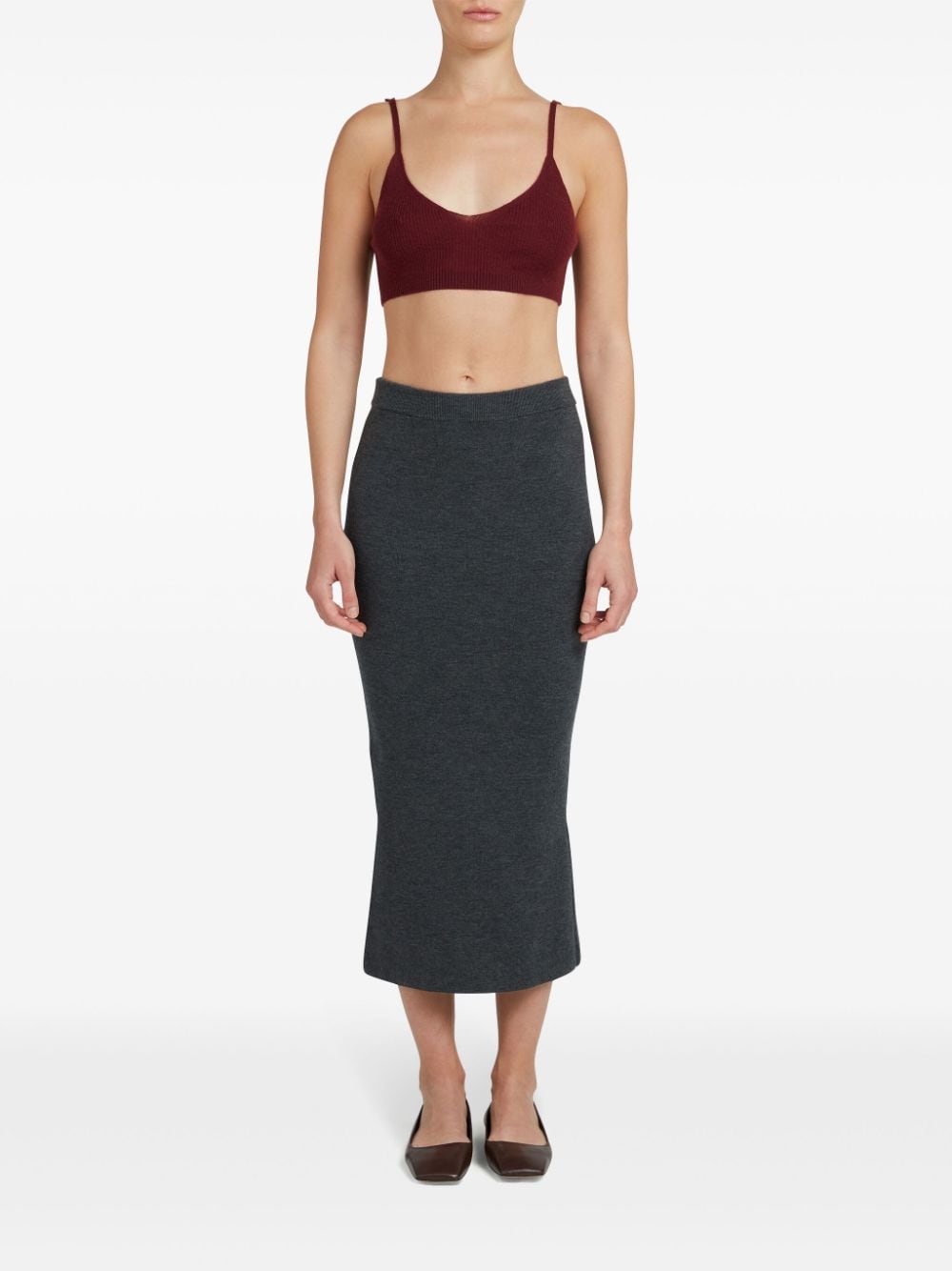 CASHMERE IN LOVE Cashmere In Love Knitted Mermaid Midi Skirt