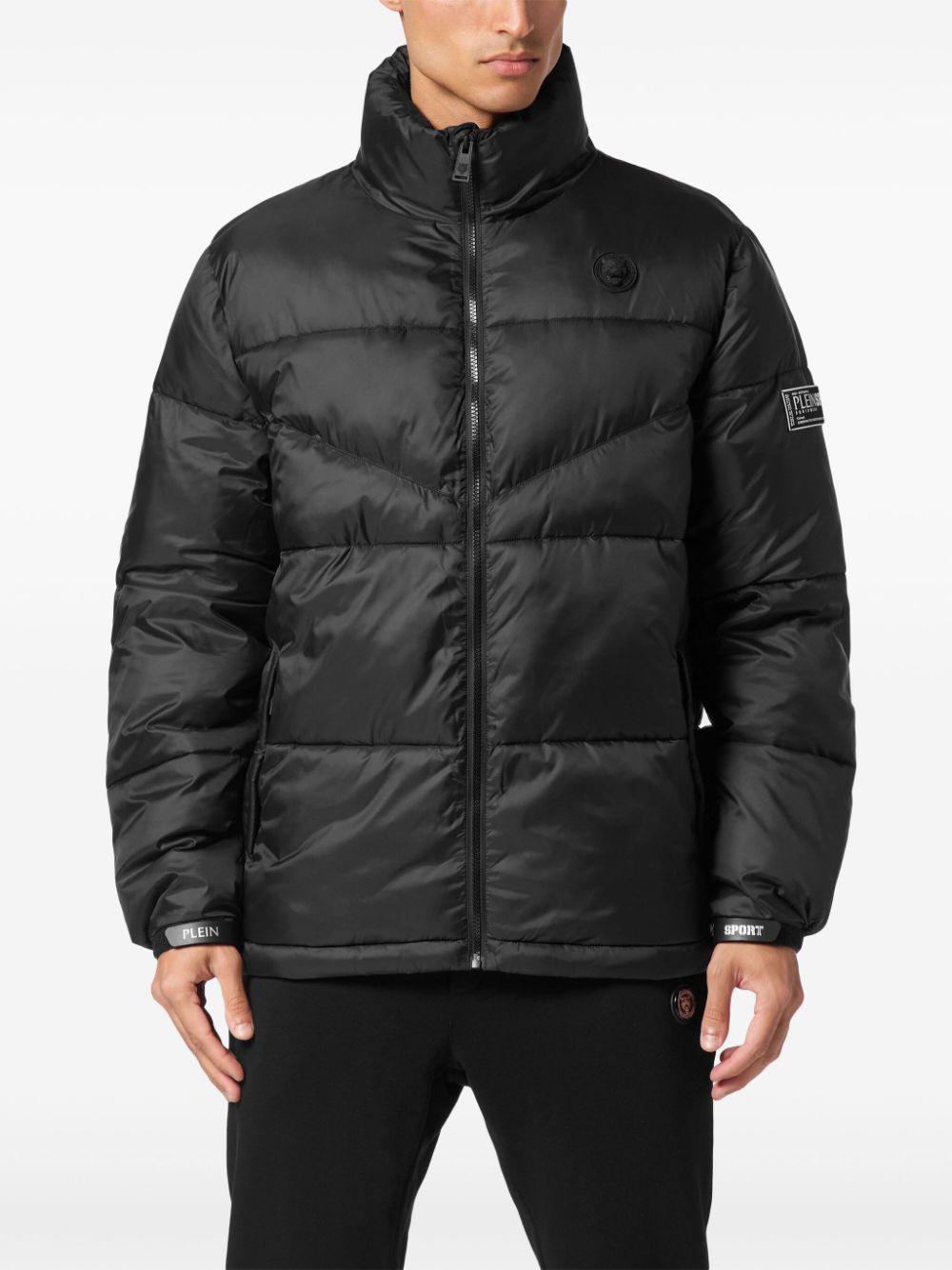 PLEIN SPORT Plein Sport Logo Patch Puffer Jacket