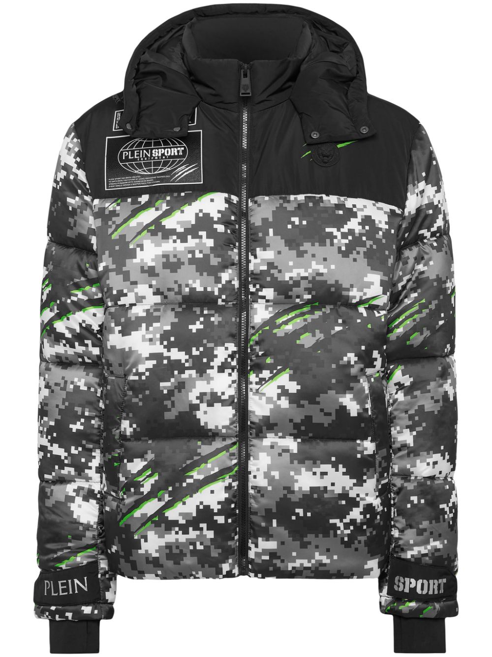 PLEIN SPORT Plein Sport Pixel Puffer Jacket