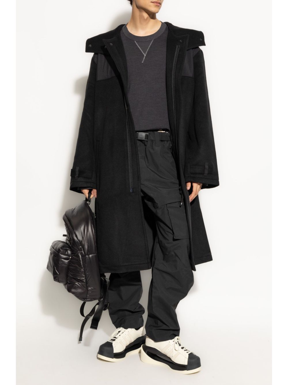 Y3 Y-3 Hooded Trench Coat