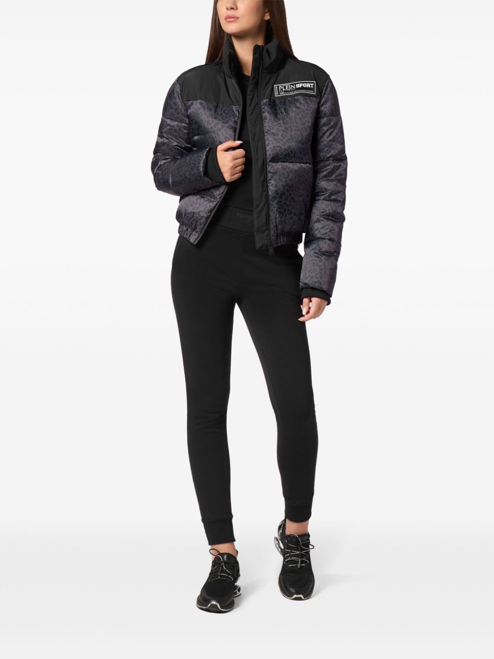 PLEIN SPORT Plein Sport Leopard-Print Puffer Jacket