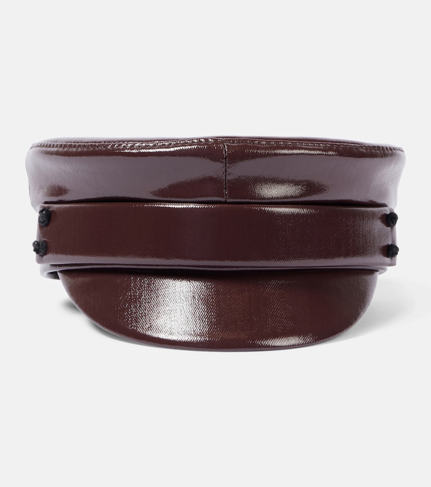 RUSLAN BAGINSKIY Ruslan Baginskiy Faux Leather Newsboy Cap