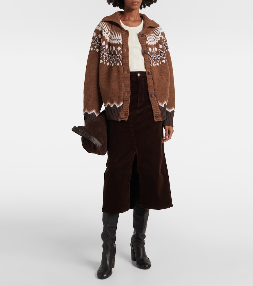 FRAME Frame The Cord Corduroy Midi Skirt