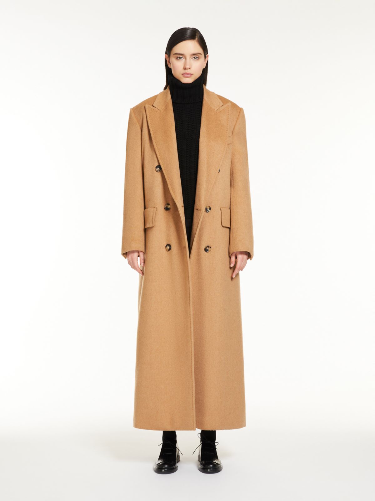 Max Mara Double-Breasted Coat - Camel | Editorialist