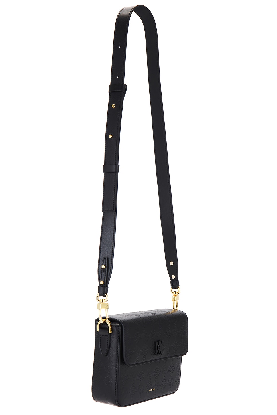 Amiri Ma Quad Leather Crossbody In Black - 30% Off | Editorialist