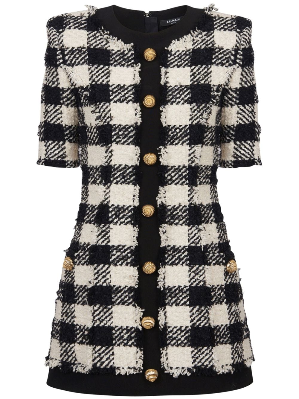 balmain black tweed dress Knit Bustier Dress by Balmain