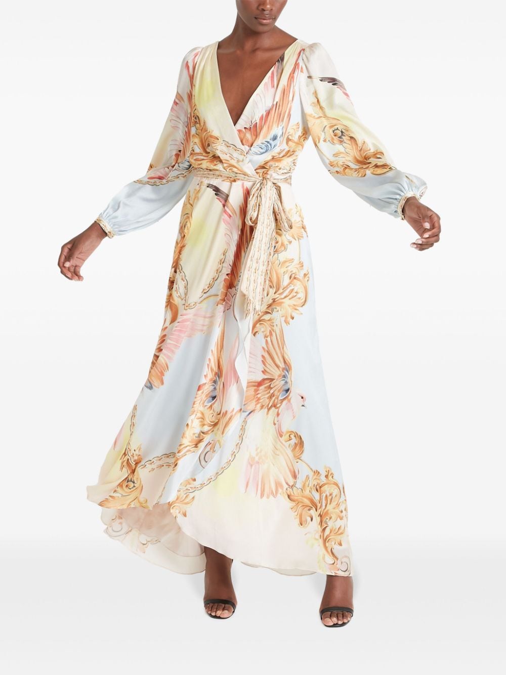 TEMPERLEY LONDON Graphic-Print Wrap Maxi Dress