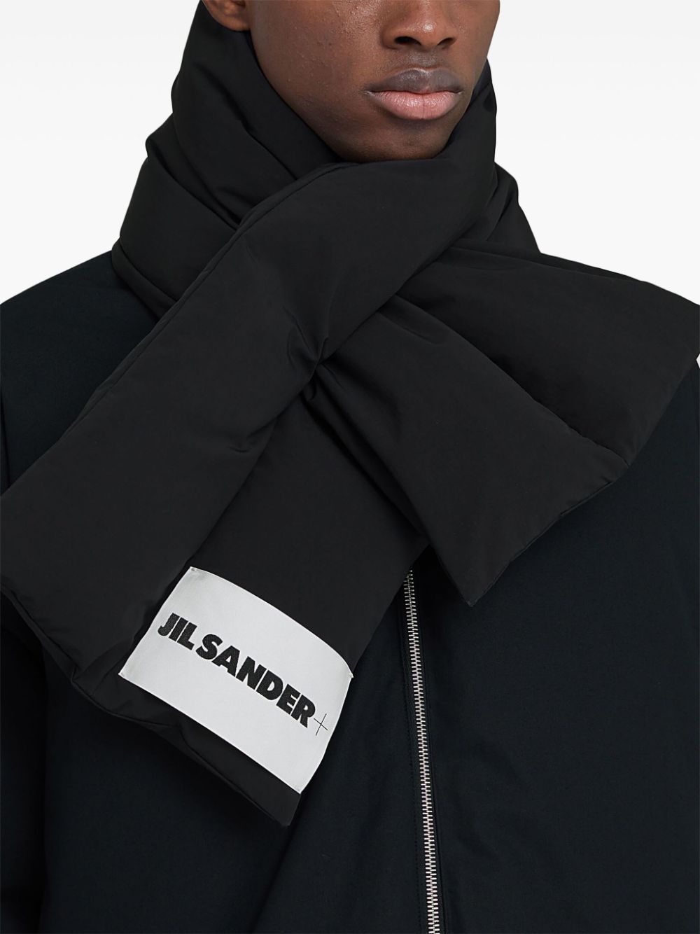 Jil Sander Down Scarf In Black - 30% Off | Editorialist