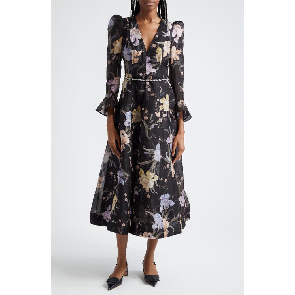 zimmermann eden floral silk gathered midi dress ZIMMERMANN Gathered Floral-Print Cotton-Gauze Midi Dress