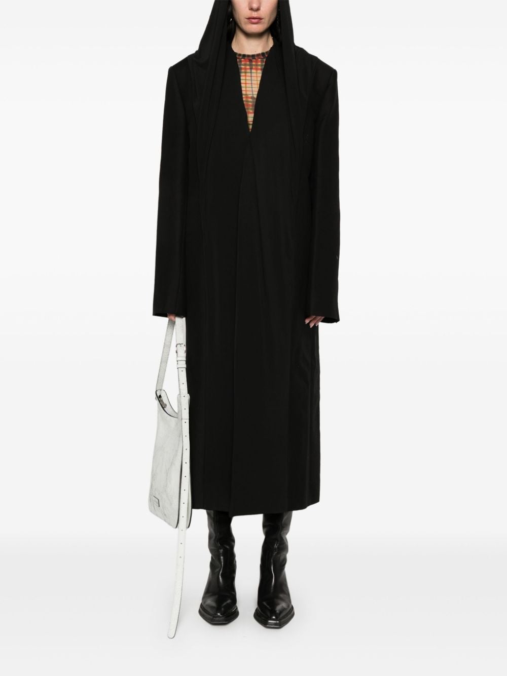 Y/PROJECT Y/Project Draped-Detail Coat