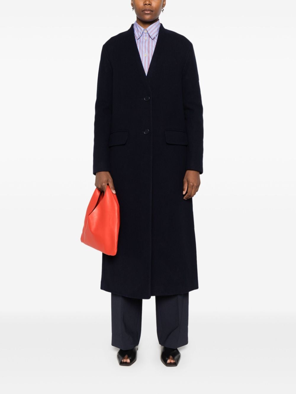 ASPESI Single-Breasted Virgin Wool-Cashmere Coat