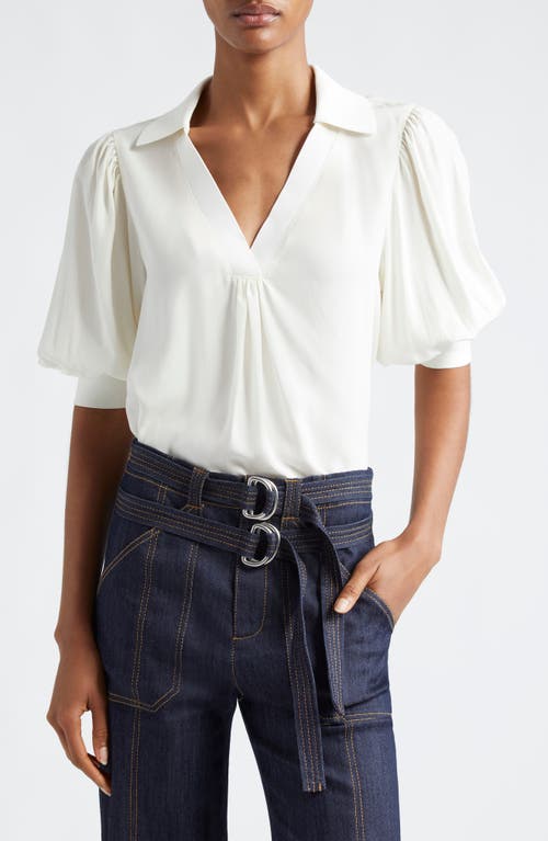 CINQ À SEPT Cinq à Sept weldon collar silk top