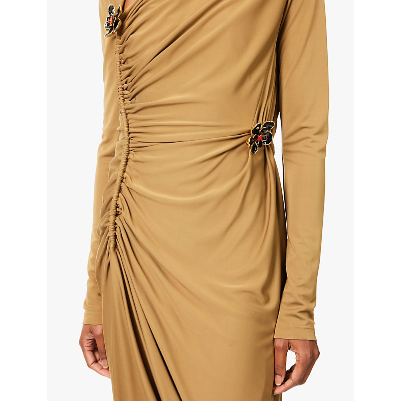 womens white graduation dress MICHAEL Michael Kors Dress Black/Gold Studded Medallion Crepe Size Sma –  Celebrity Owned main image 0