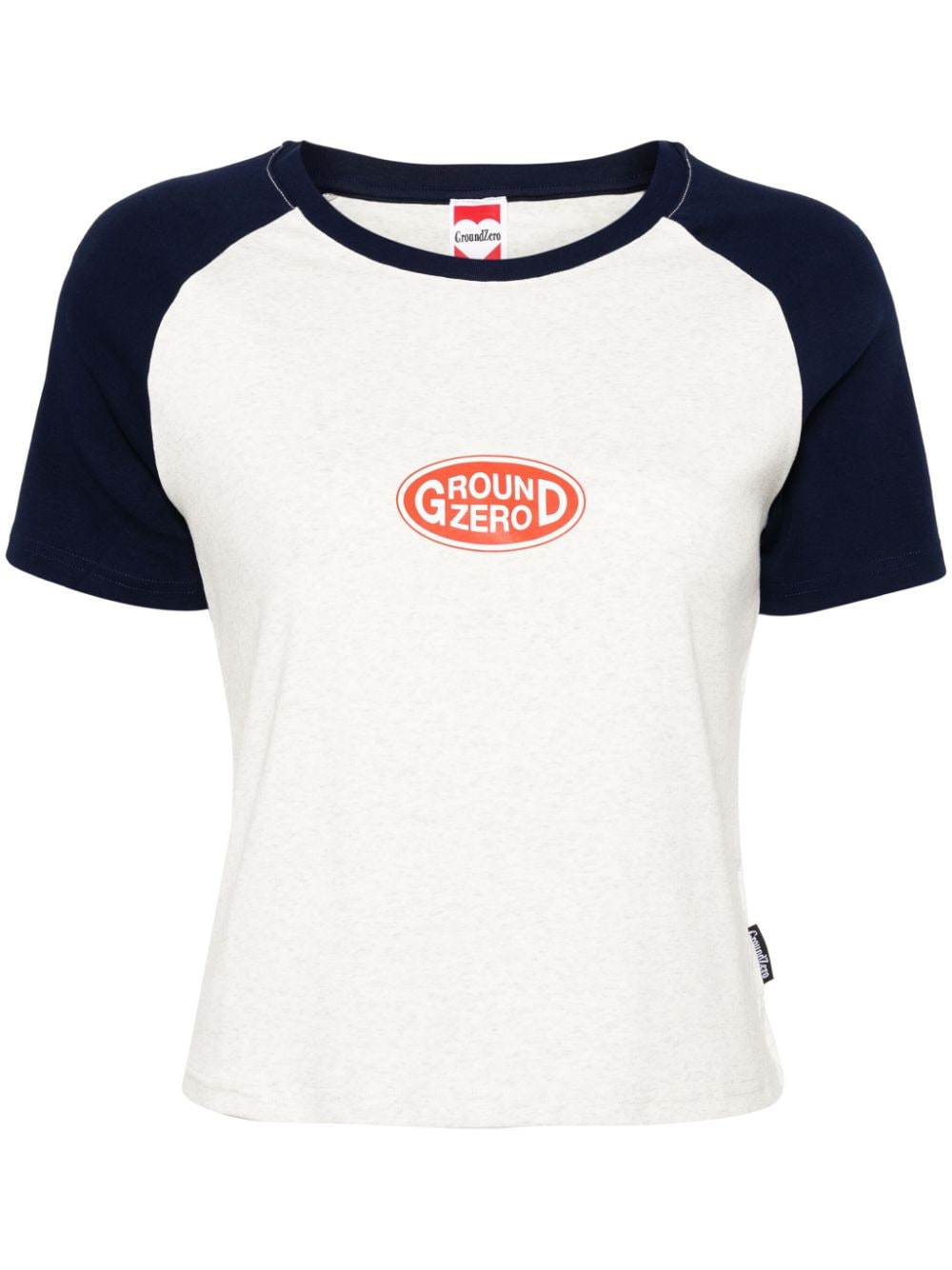 GROUND ZERO Ground Zero Logo-Print Cropped T-Shirt