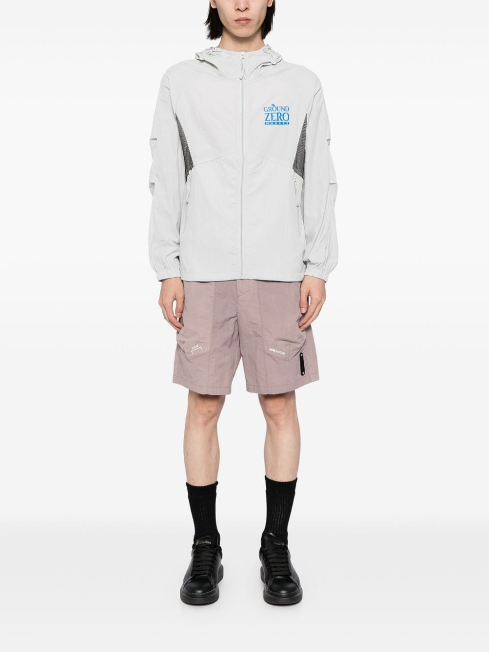 GROUND ZERO Ground Zero Logo-Print Lightweight Jacket