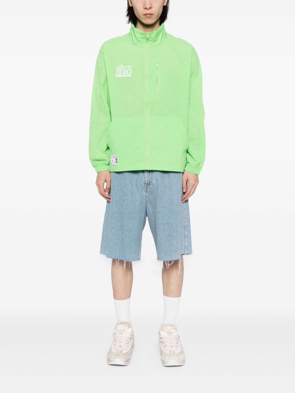 GROUND ZERO Ground Zero Logo-Print Lightweight Jacket