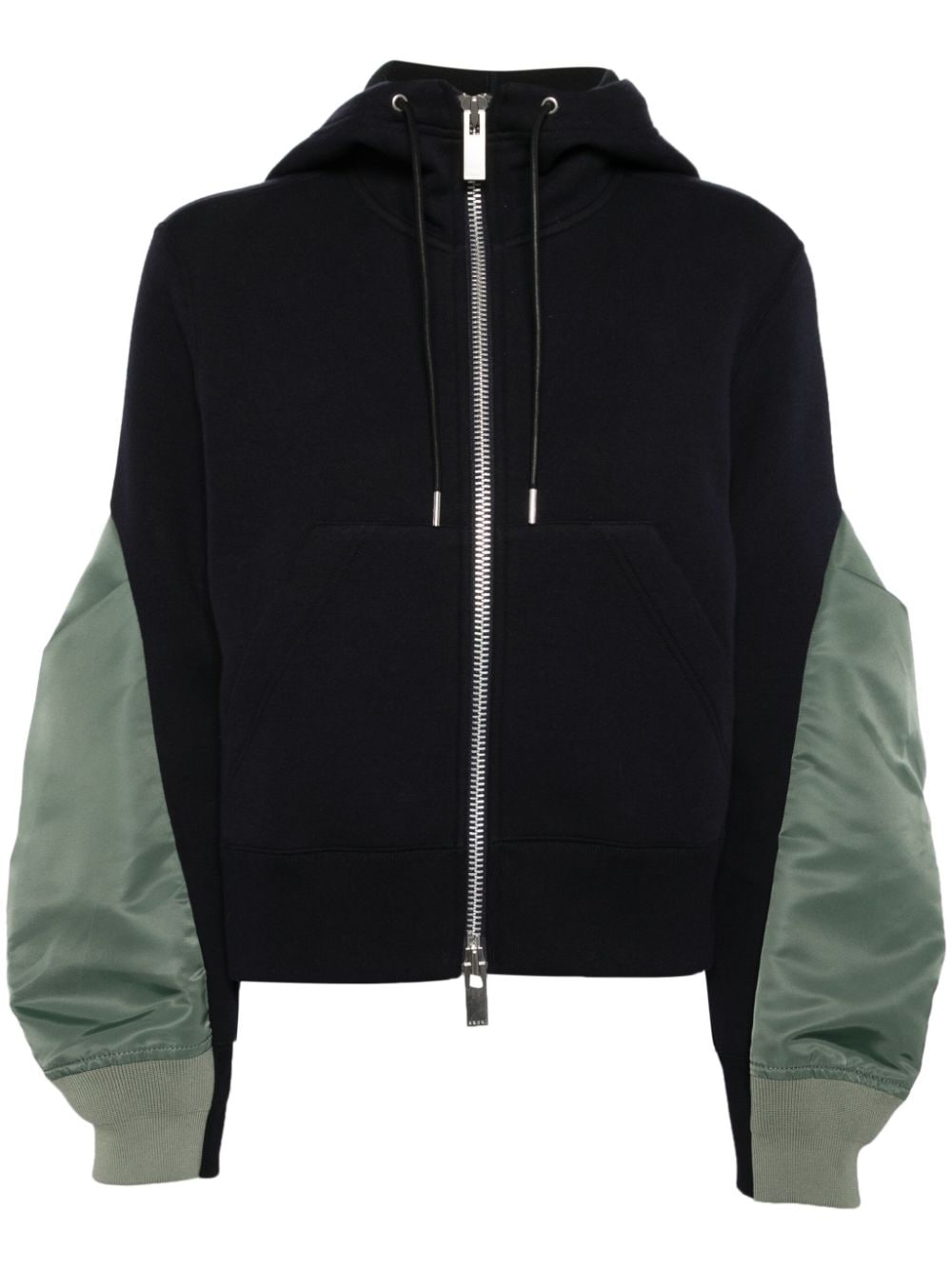 トップス sacai Nylon Twill Sponge Sweat Blouson Sponge Sweat x Nylon Twill Hoodie – La Garçonne