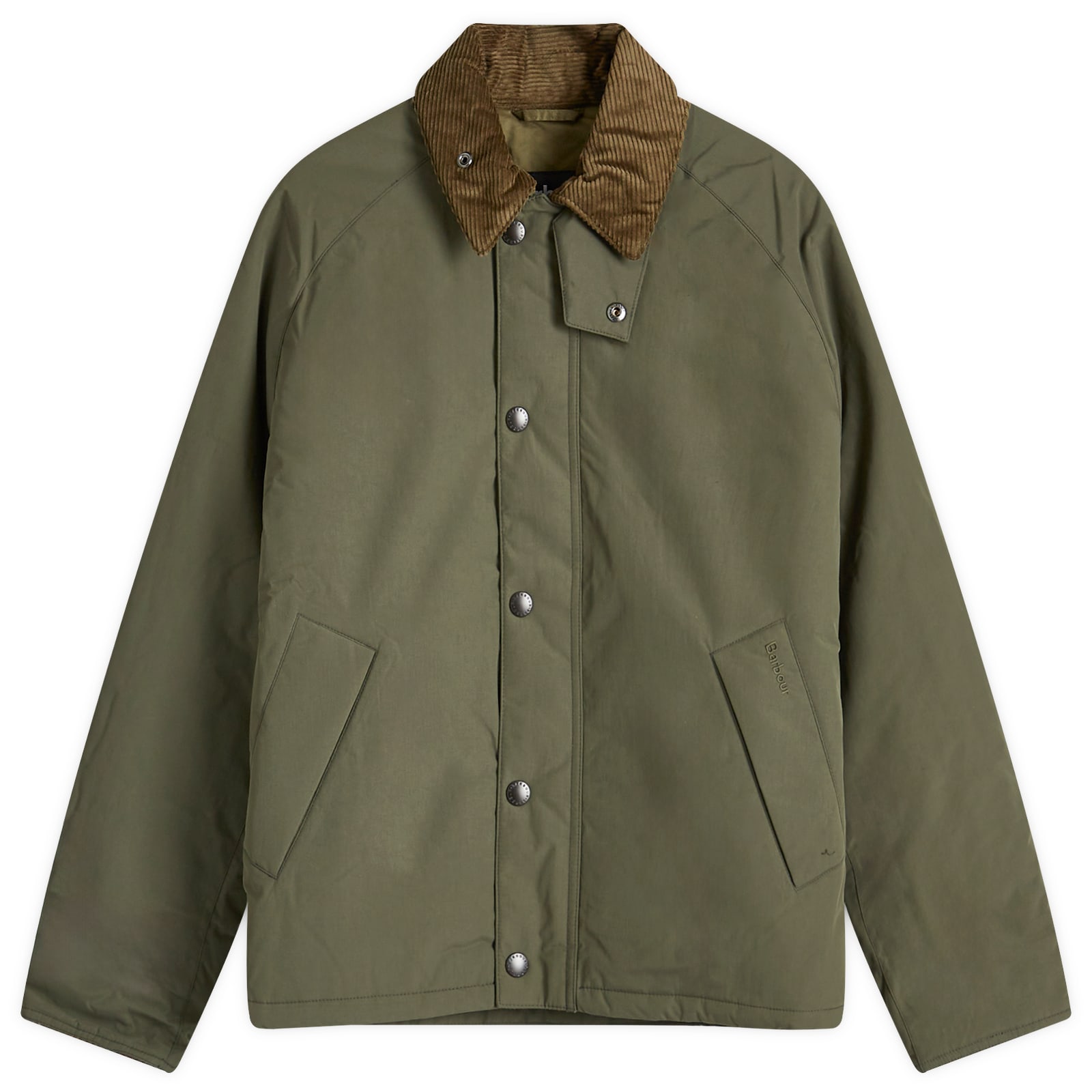 Barbour Transport Padded Jacket In Olive - 20% Off | Editorialist