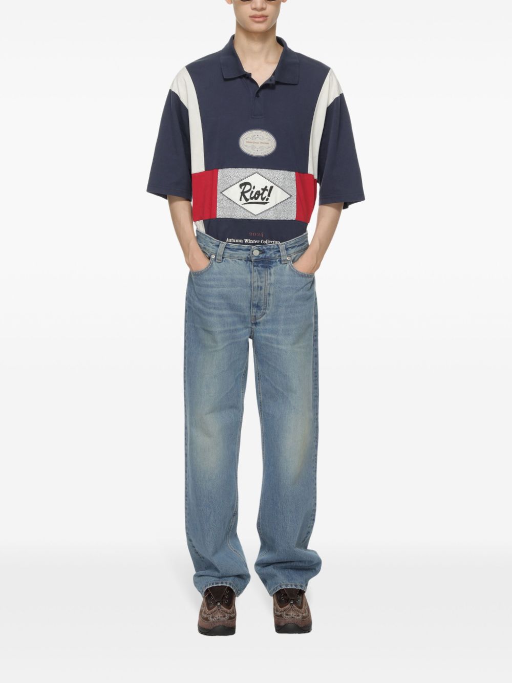 MARTINE ROSE oversized polo t-shirt