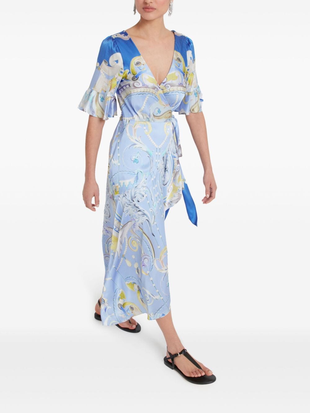 TEMPERLEY LONDON Temperley London Carline-Print Wrap Dress