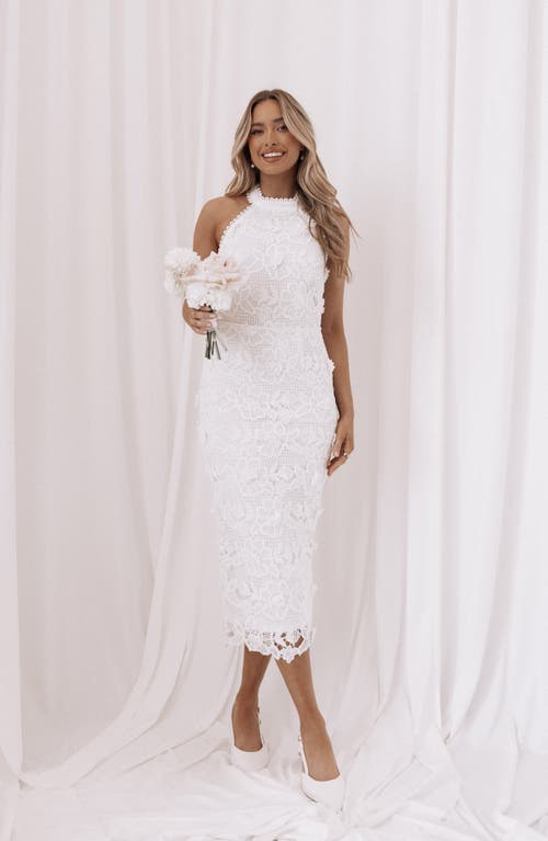 Petal & Pup Becca Lace Midi Dress In White - 25% Off | Editorialist