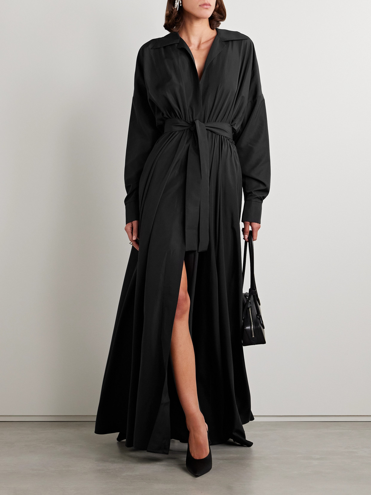 norma kamali oversized belted poplin maxi dress Norma Kamali, Belted gown, Women, White, US 6, Dresses, Materialmix
