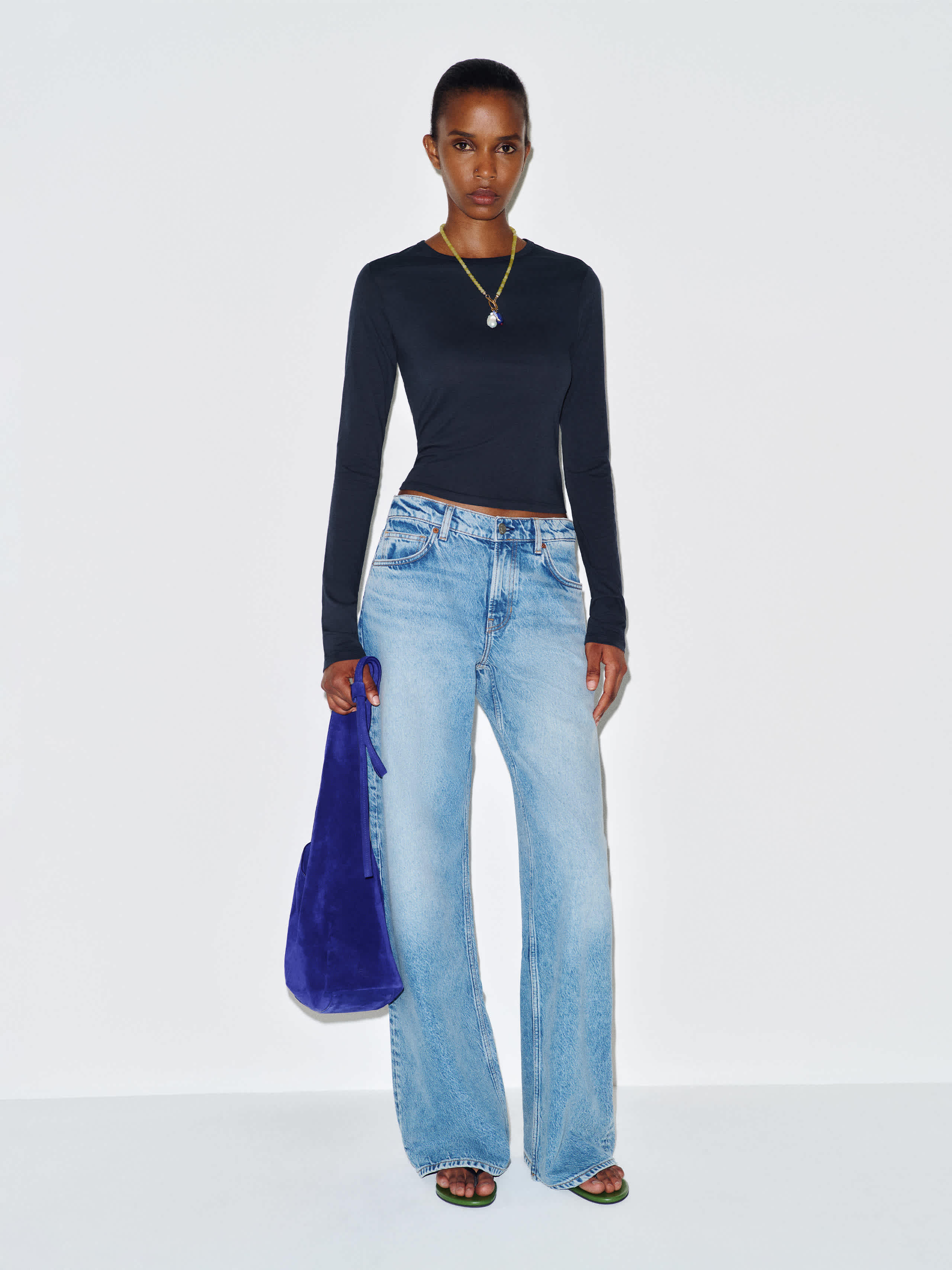 REFORMATION REFORMATION Ezra Slim Fit Long Sleeve Tee