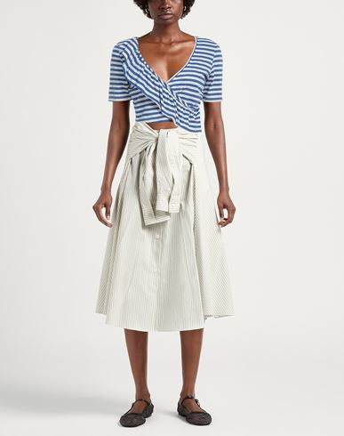VICOLO VICOLO Striped Ruffle Tee