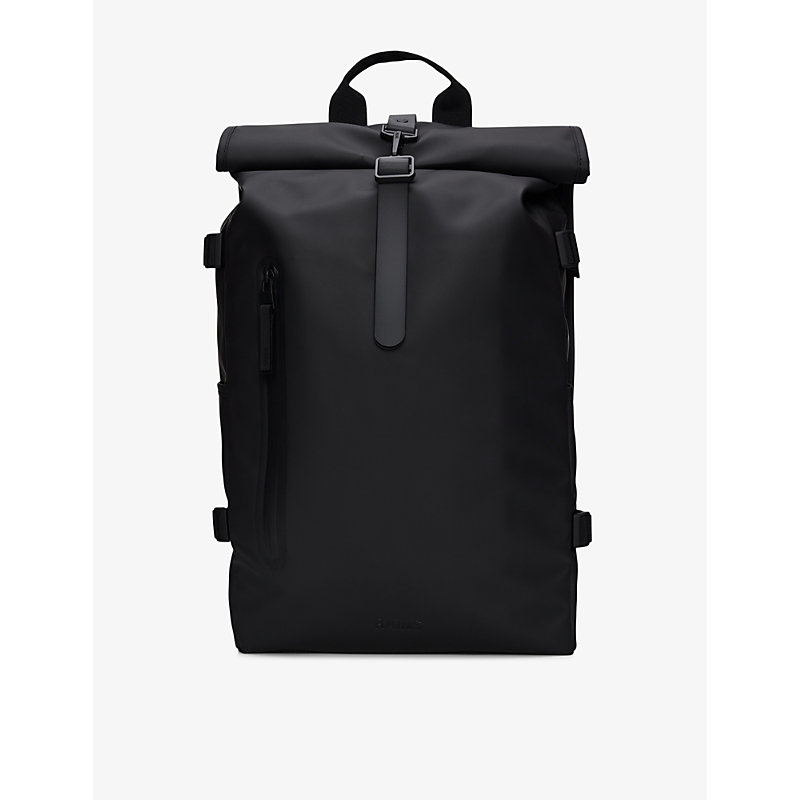 Backpack Rtows Rains Roll-Top Large Backpack - Black | Editorialist