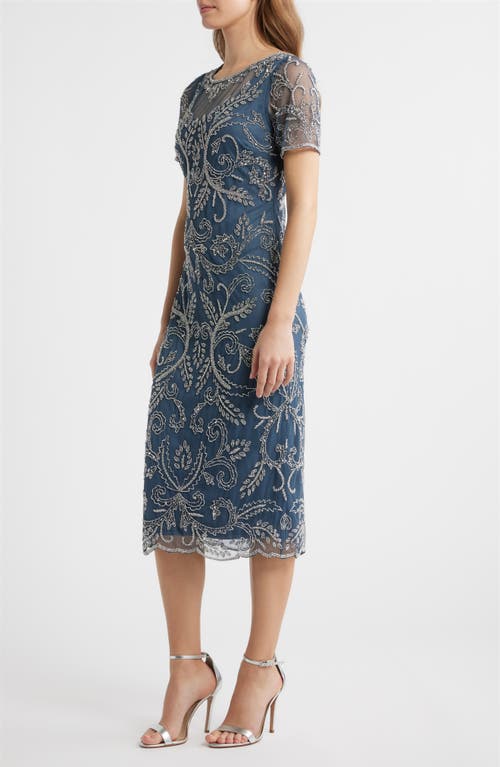 PISARRO NIGHTS Pisarro Nights Embellished Illusion Neck Cocktail Dress