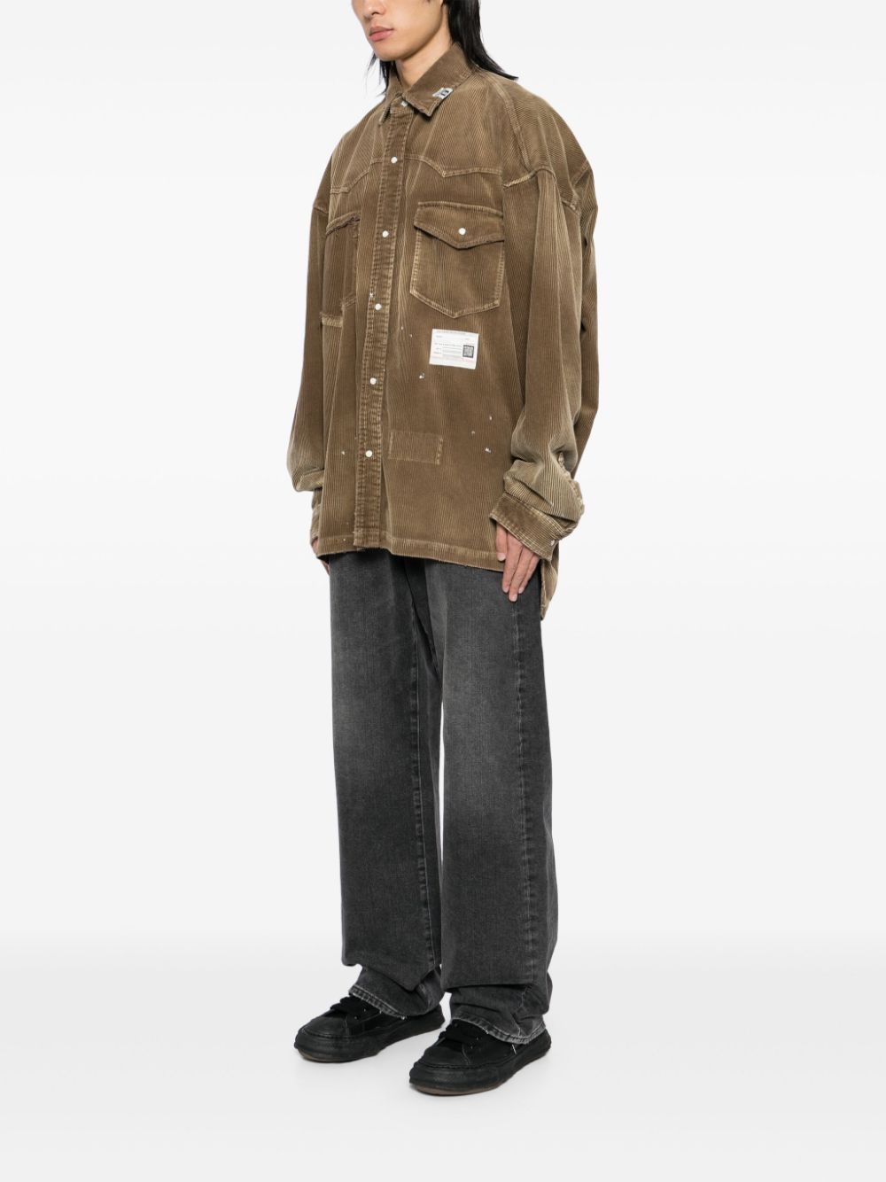 MIHARA YASUHIRO vintage-like corduroy shirt