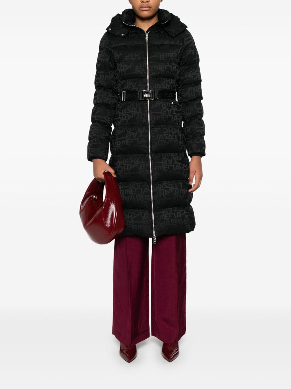ELISABETTA FRANCHI Elisabetta Franchi Monogram Padded Coat