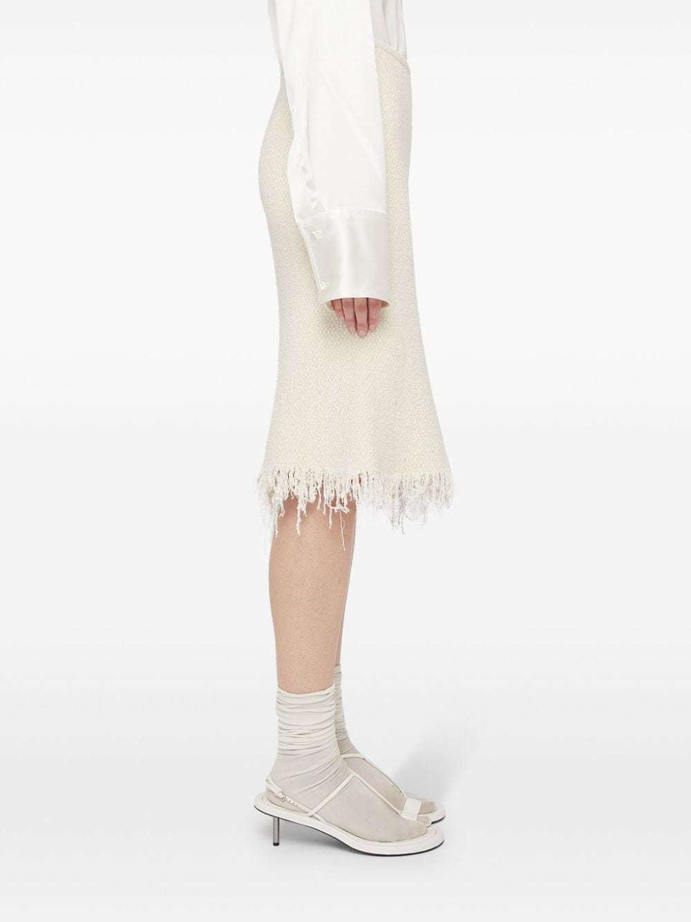 JIL SANDER Jil Sander A-Line Frayed Detail Skirt