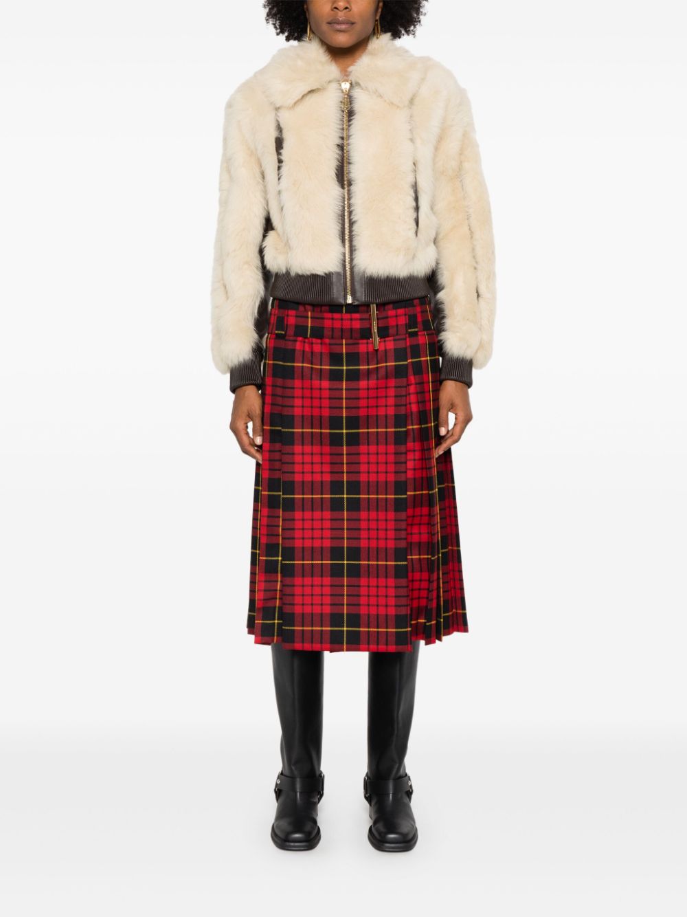ALEXANDER MCQUEEN Alexander McQueen Tartan-Check Midi Skirt