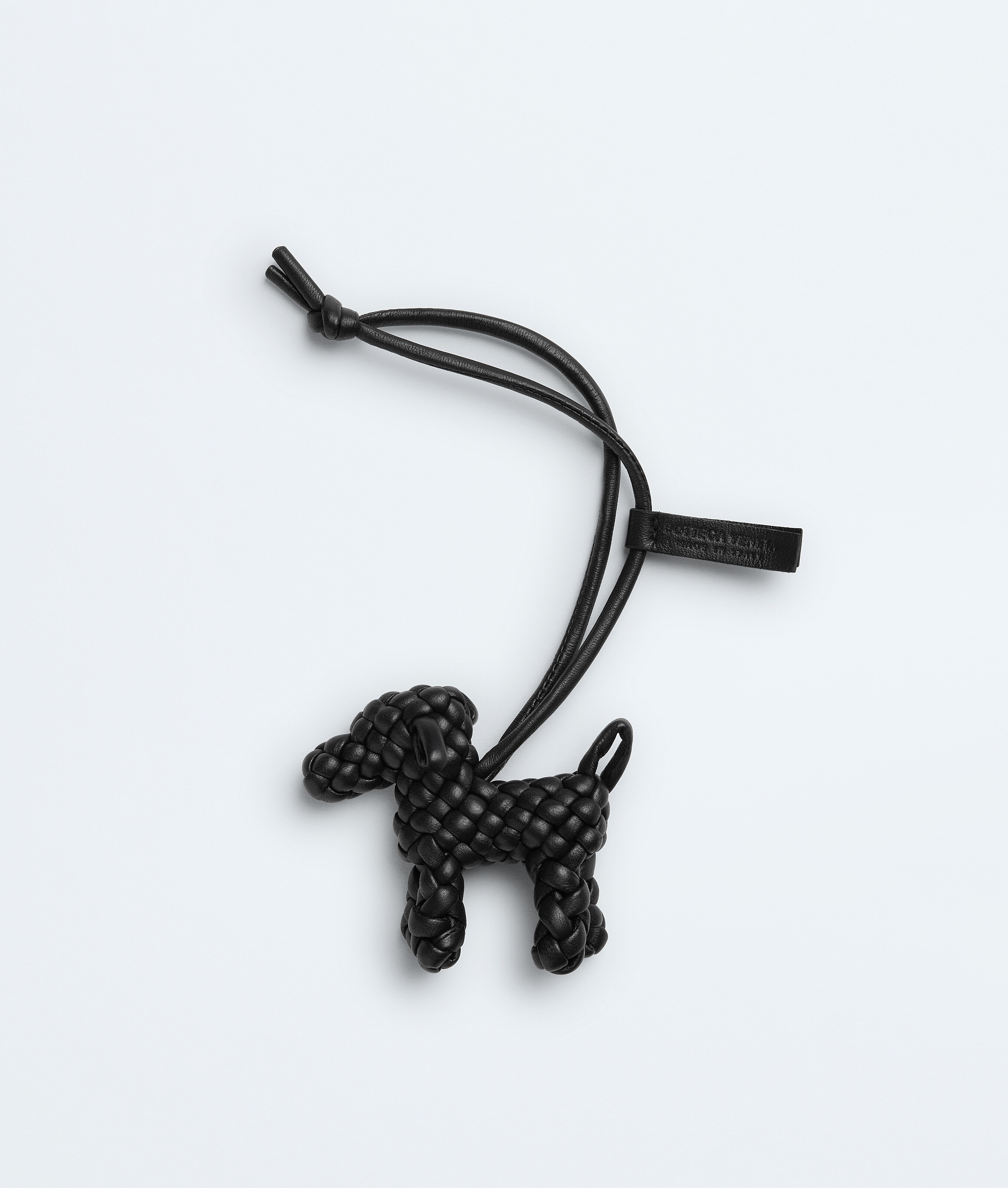 Bottega Veneta Leather Dog Charm - Black | Editorialist