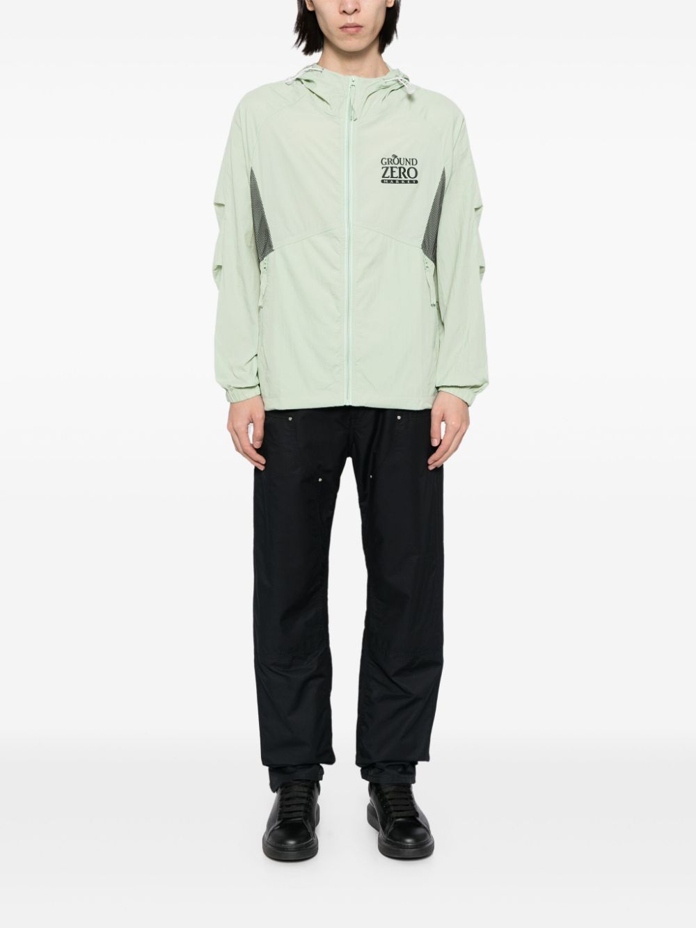 GROUND ZERO Ground Zero Logo-Print Lightweight Jacket