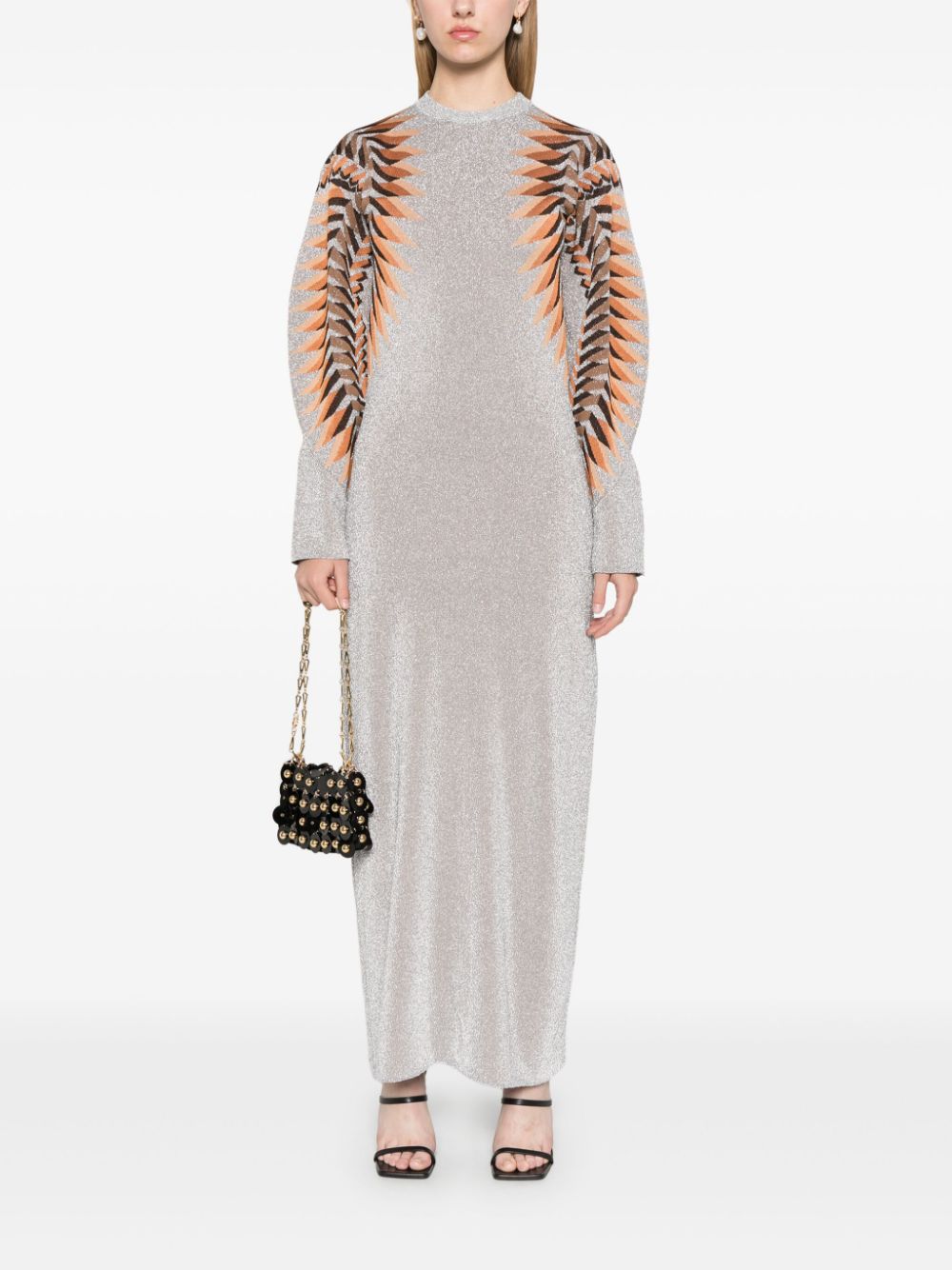 PACO RABANNE Rabanne Lurex Jacquard Maxi Dress