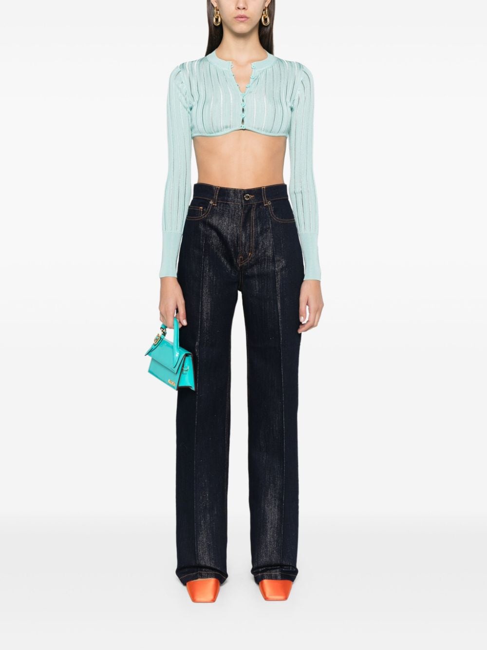 CASABLANCA Casablanca Lurex-Detail Straight-Leg Jeans