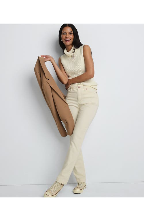 LANDS' END Lands' End Mid-Rise Straight-Leg Jeans