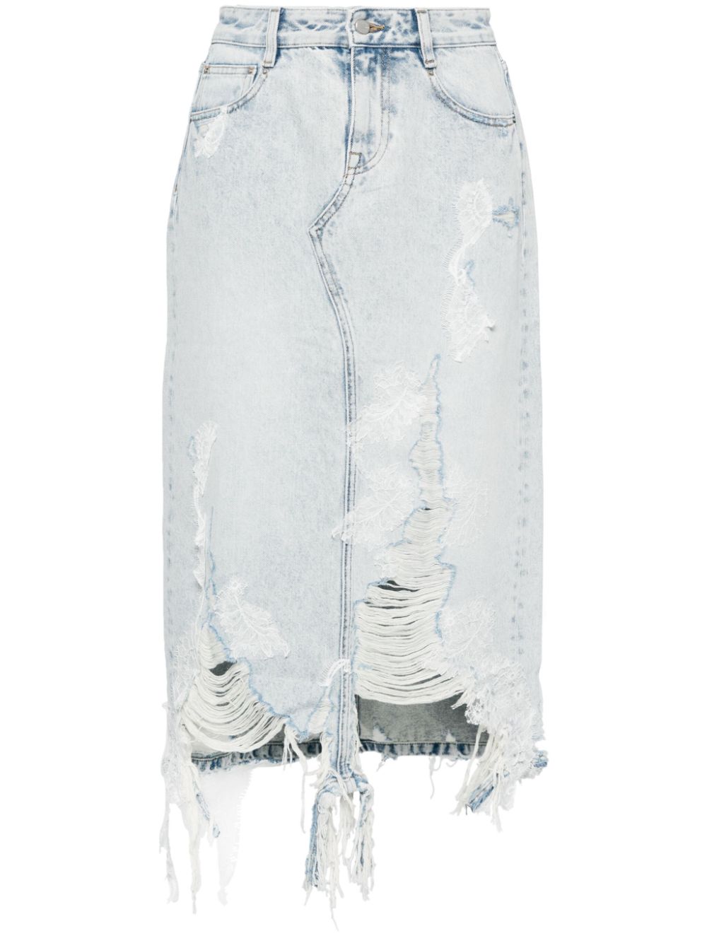 ACNE STUDIOS Acne Studios Distressed Panelled Jeans with Logo Patch
