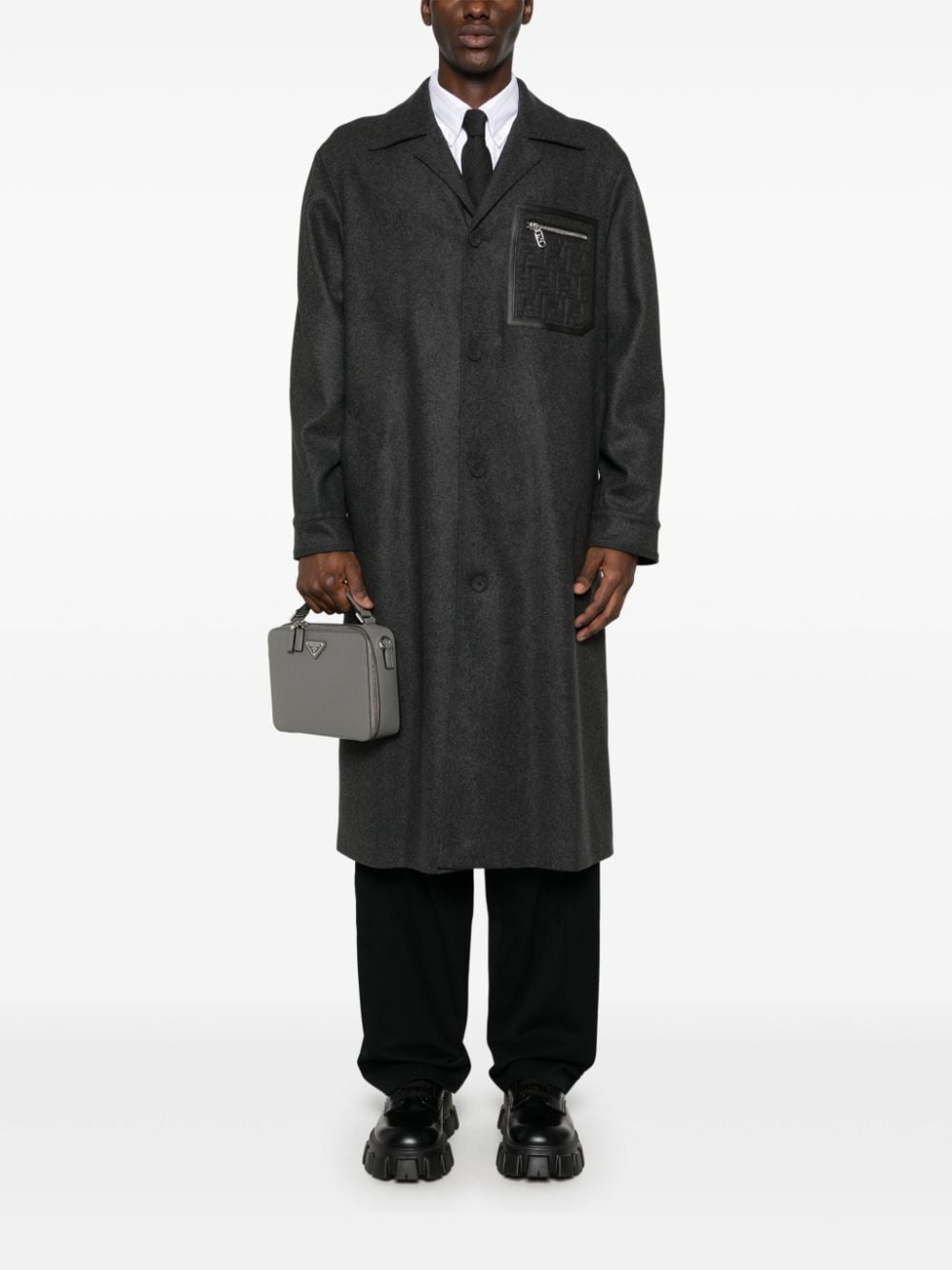 FENDI FENDI Felted Mélange Coat