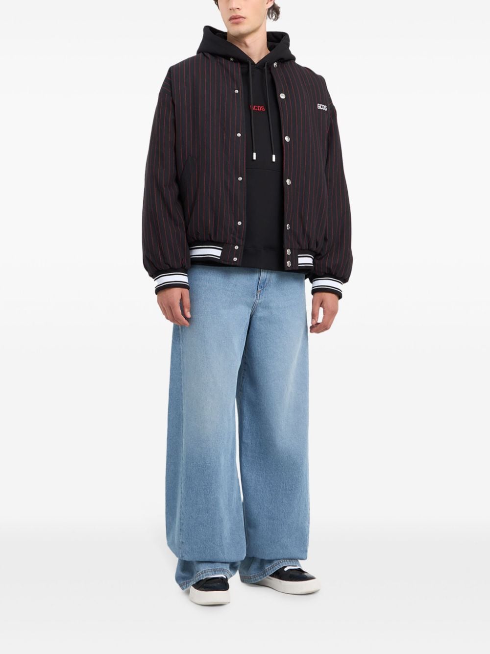 GCDS GCDS Pinstripe Bomber Jacket