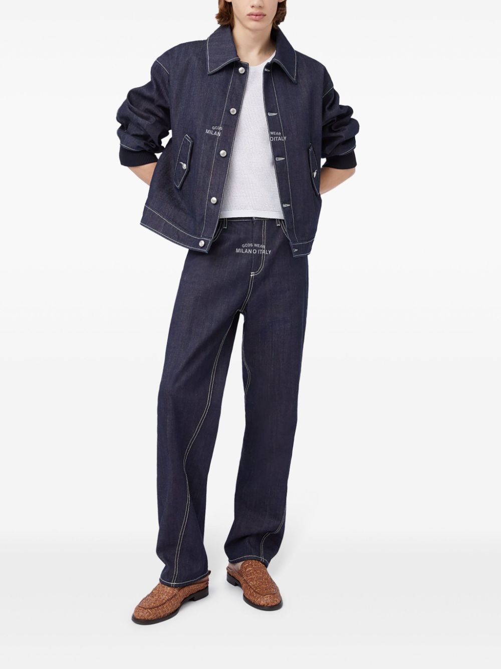 GCDS GCDS Wide-Leg Jeans