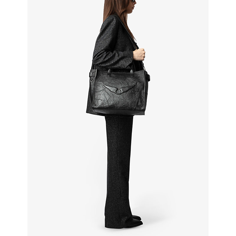 ZADIG&VOLTAIRE Zadig&Voltaire Angel Crinkle-Effect Leather Tote Bag