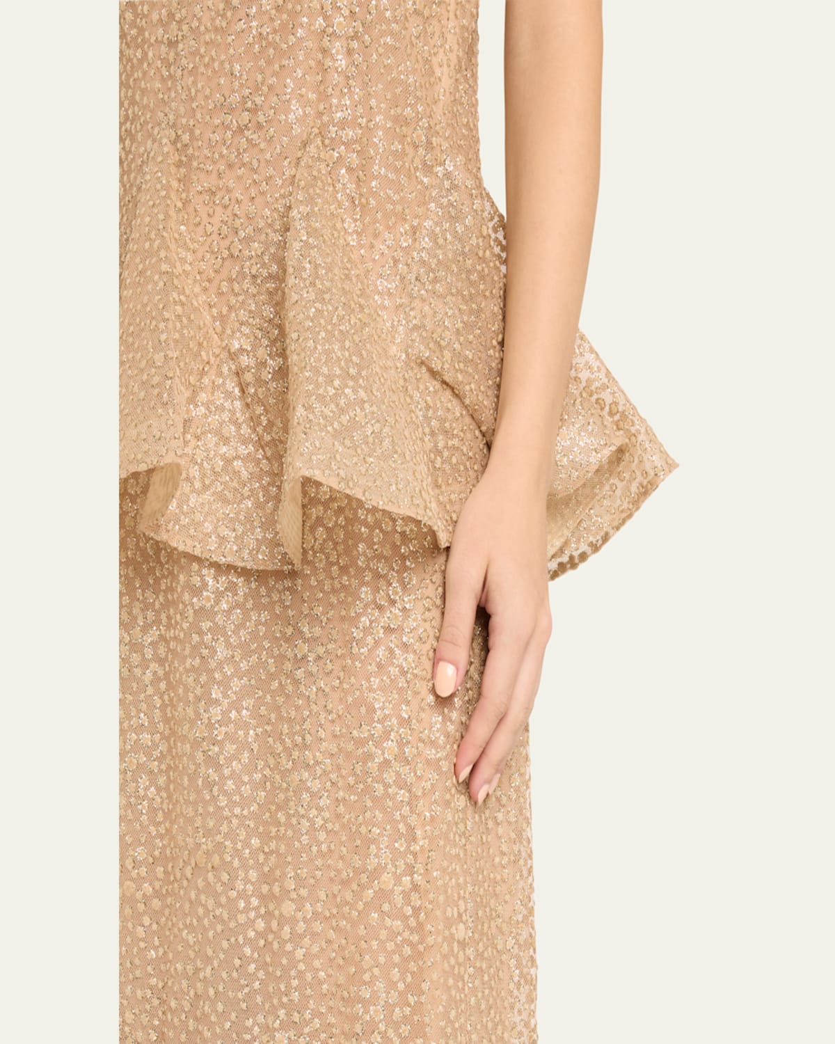 Zimmermann Pavilion Glitter Flutter Slip Dress - Champagne | Editorialist Zimmermann Pavilion Glitter Flutter Slip Dress - Champagne | Editorialist